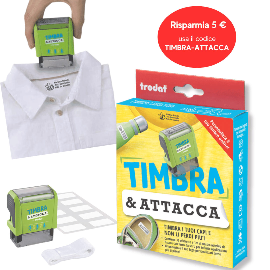 Trodat Timbra & Attacca - Kit Timbro Autocomponibile | www.timbri.it