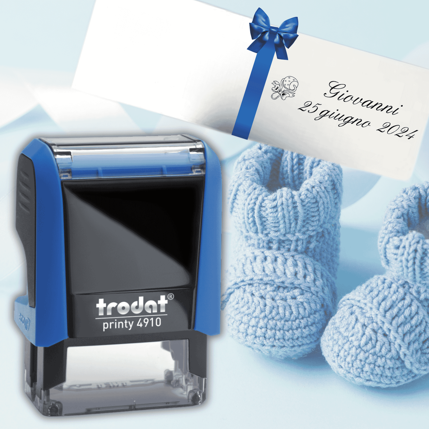 Timbro X-Small per Bomboniere e Confetti - Blu | www.timbri.it