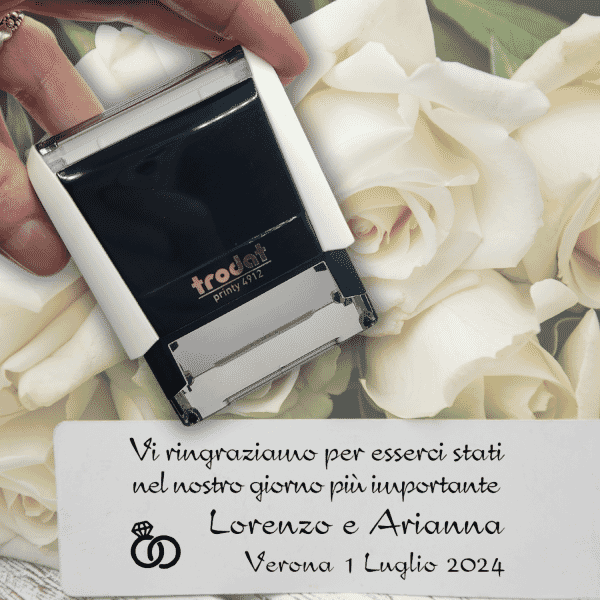 Timbro Medium per Biglietti ed Inviti - Bianco | www.timbri.it